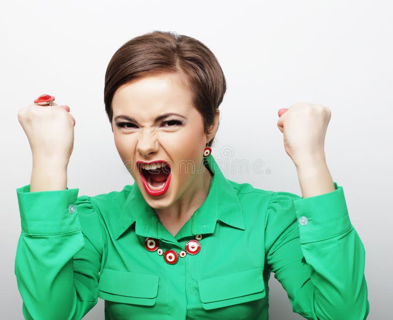 Screaming woman stock image. Image of emotion, frustration - 50280673