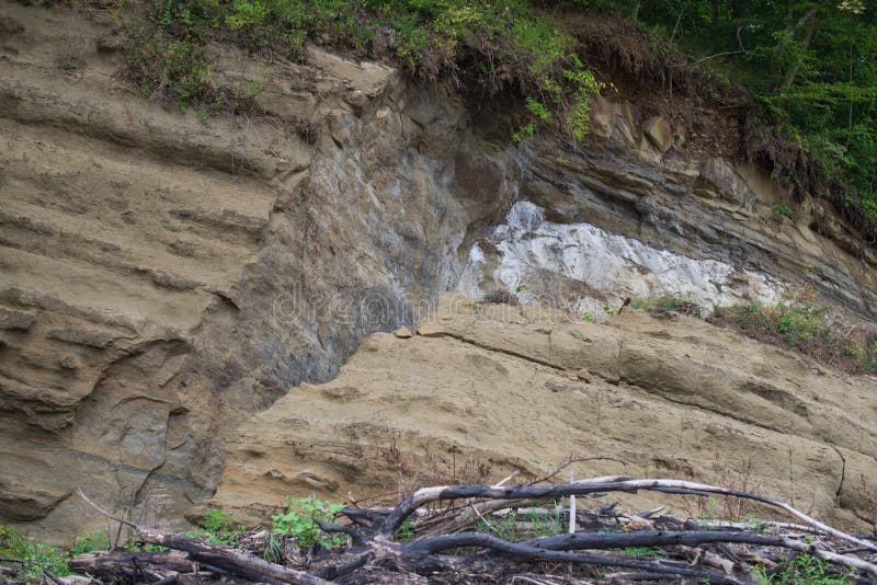 Scree Large Pieces of Clay Bank of the River Stock Photo - Image of ...