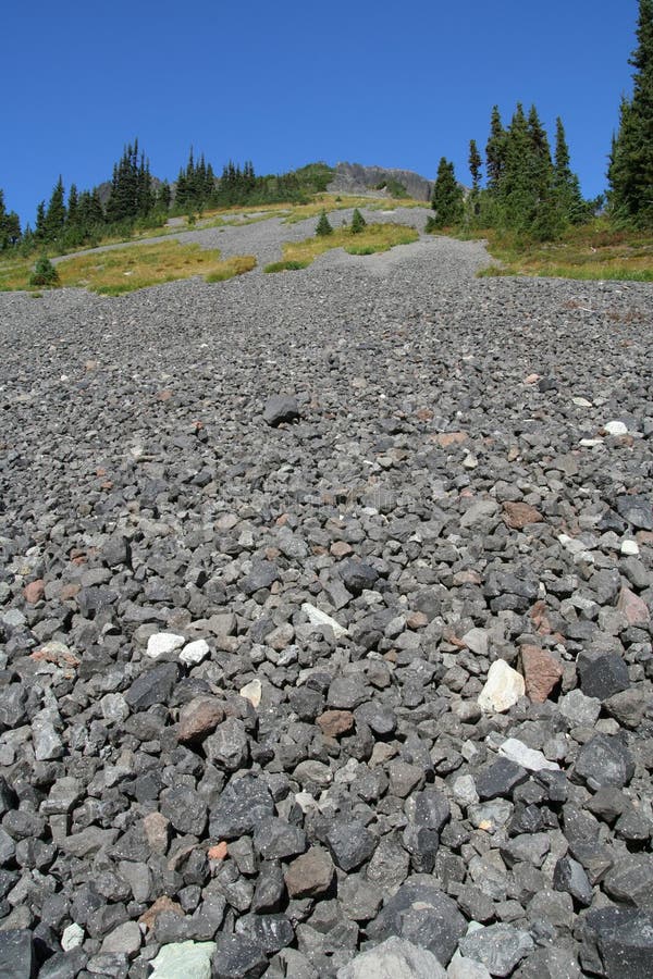 Scree Slope on Ring Mountain Stock Photo - Image of perspective, rugged ...