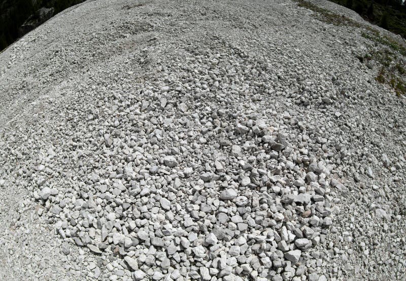 Scree of White Rocks on the Bed of the Dry Stream during the Arid ...