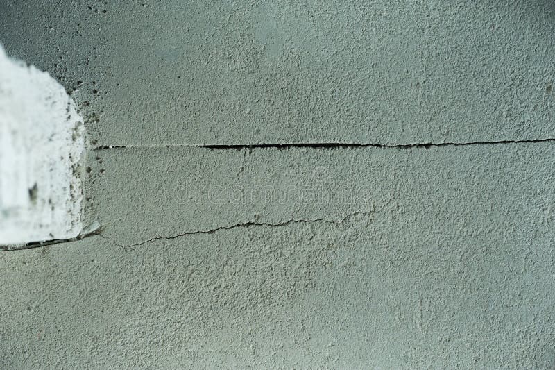 Screed Failure. Cement Screed Cracked. Gray Stone Background Stock ...