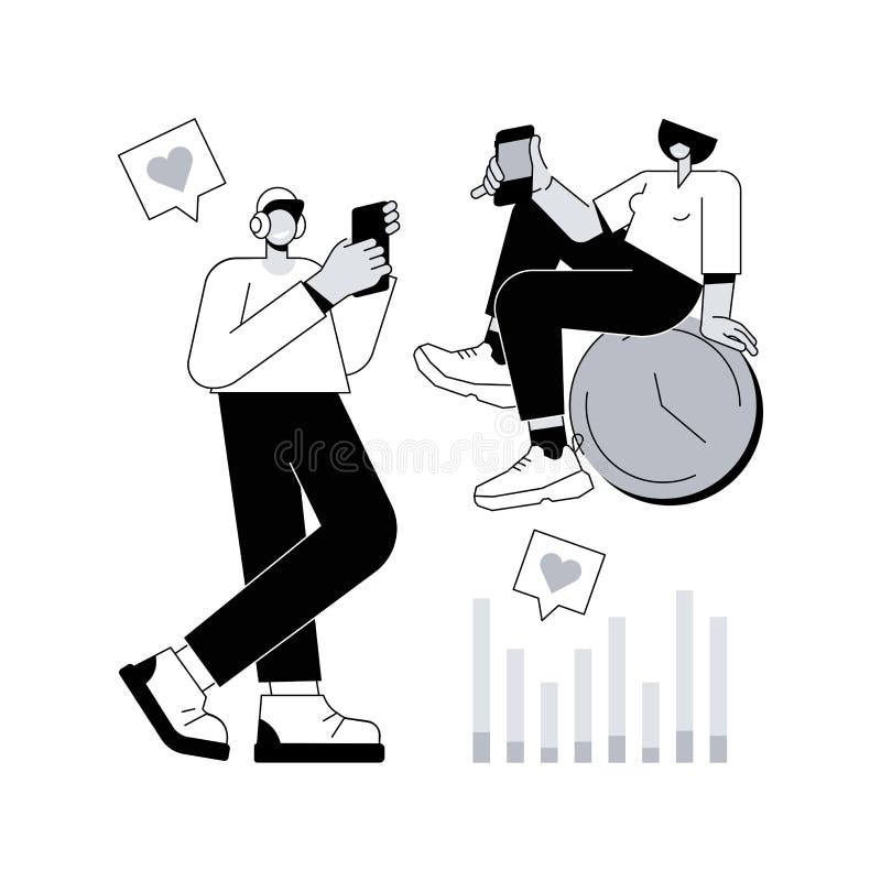 Screen Addiction Abstract Concept Vector Illustration. Stock Vector ...