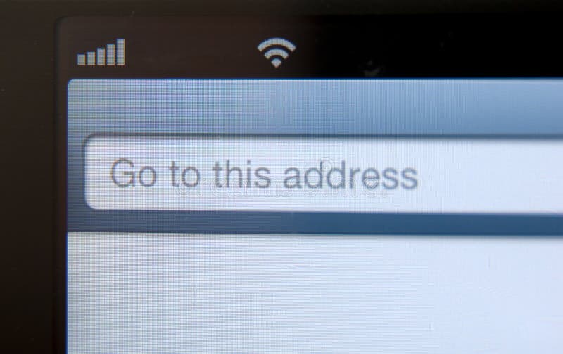 Screen with Address Bar stock image. Image of global - 50528905