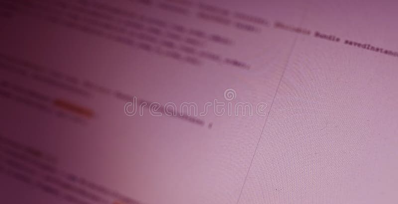Screen of Android Application Developing Code. Lines of Code on ...
