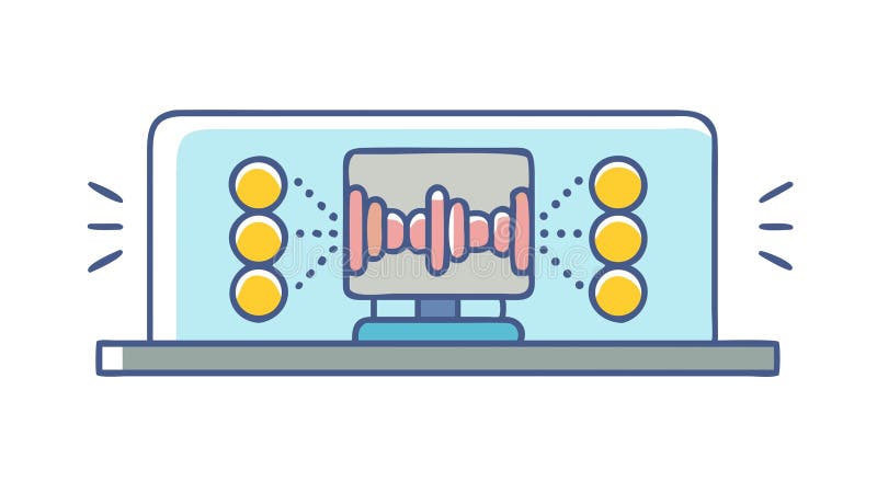 Screen with Audio Waves, Sound Visualization, Vector Design Generative ...