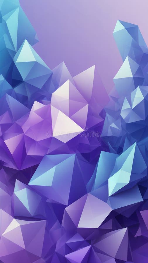 Screen Background from Crystalline Shapes and Blue Stock Photo - Image ...