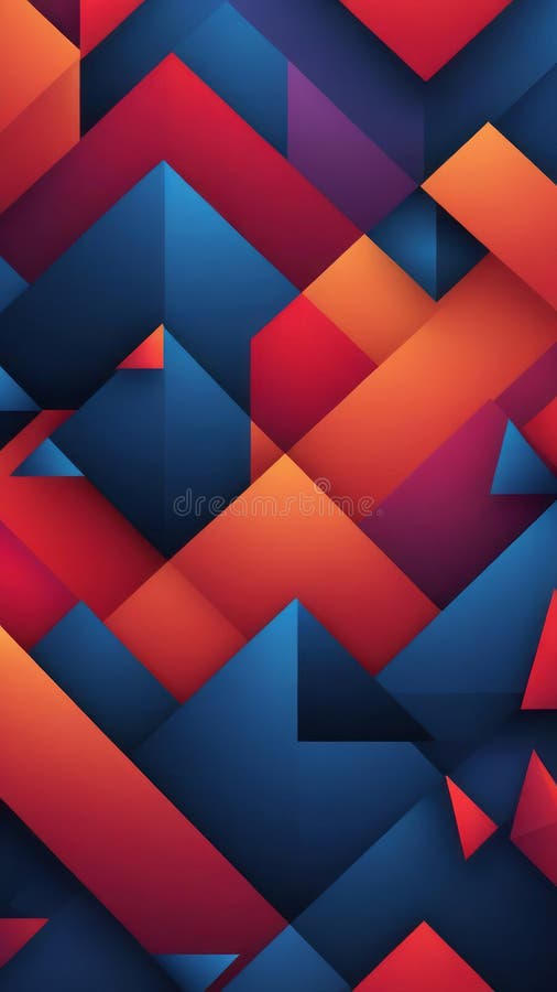 Screen Background from Geometric Shapes and Red Stock Photo - Image of ...