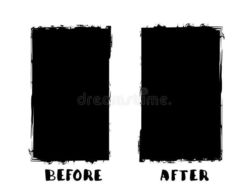 Before and after Screen. Banner with Empty Space Stock Vector ...
