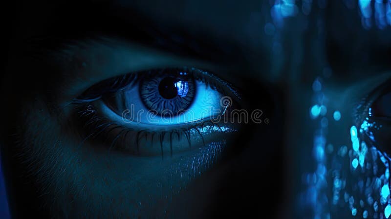 Screen blue light stock illustration. Illustration of glow - 318104766