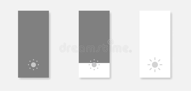 Screen Brightness Control. Vector Smartphone Light Level Icon Stock ...
