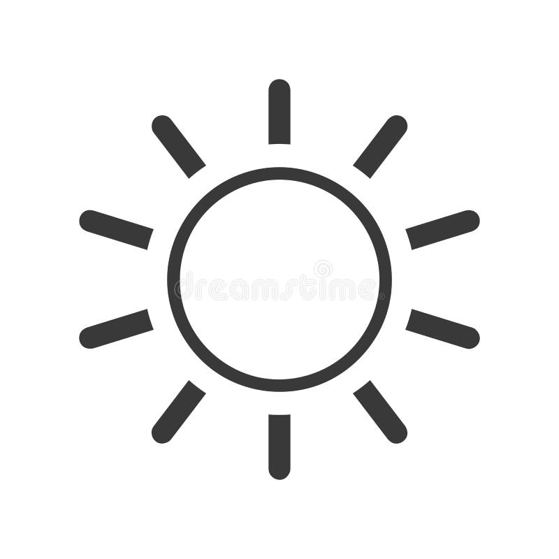 Screen Brightness Button Icon Vector. Sun Symbols Stock Vector ...