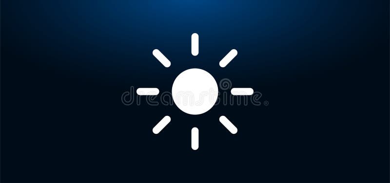 Screen Brightness Sun Icon Crystal Blue Banner Background Stock ...