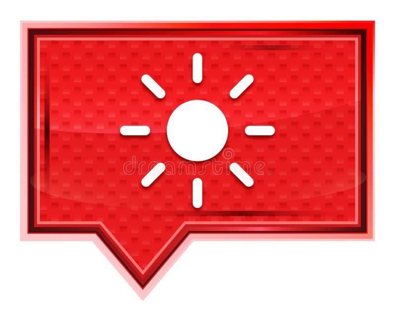 Screen Brightness Sun Icon Misty Rose Pink Banner Button Stock ...