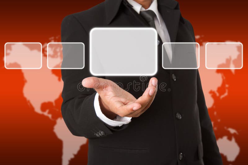 Screen Button Interface stock image. Image of hand, effect - 59183337