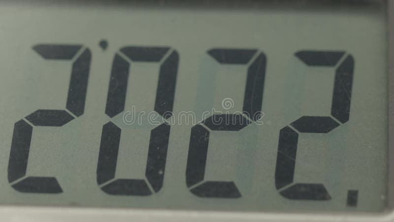 On the Screen of the Calculator Numbers 2022 Stock Video - Video of ...