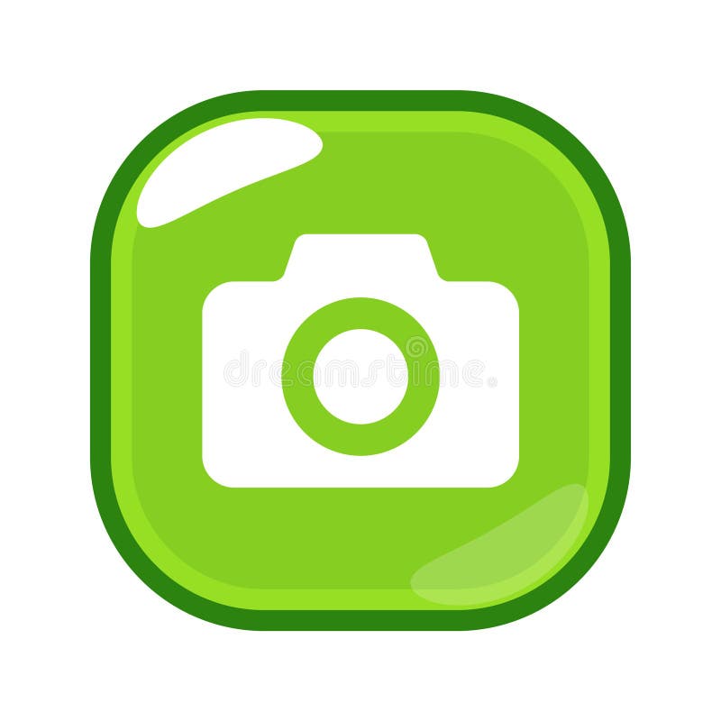 Screen Capture Camera Flat Green Icon Design Stock Vector ...
