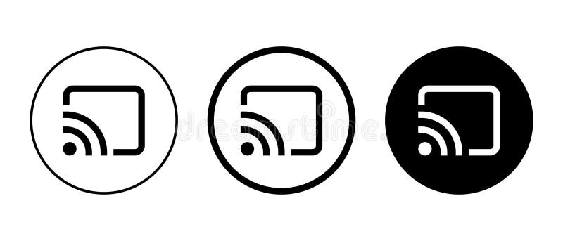 Screen Cast Icon on Black Circle. Screencast Concept Stock Vector ... Screen Cast Icon on Black Circle. Screencast Concept Stock Vector ...
