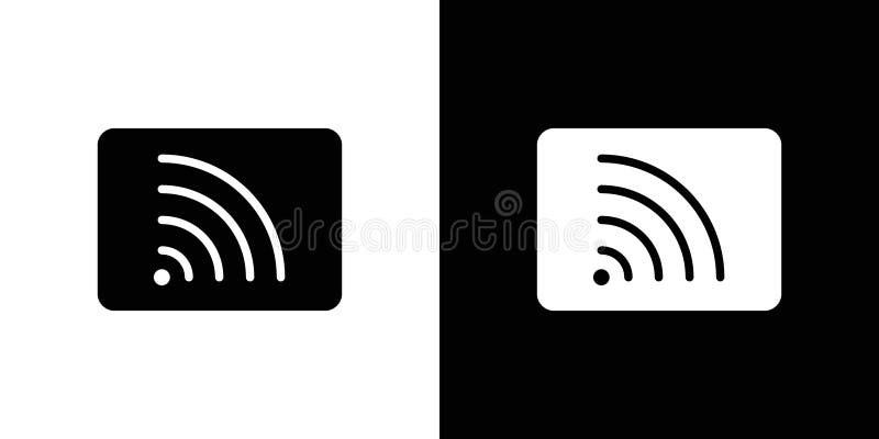 Screen Cast Icon Logo Set Vector Stock Vector - Illustration of ...