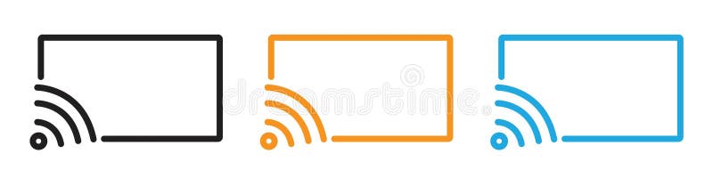 Screen Cast Vector Logo Set Collection for Web App Ui Stock Vector ...