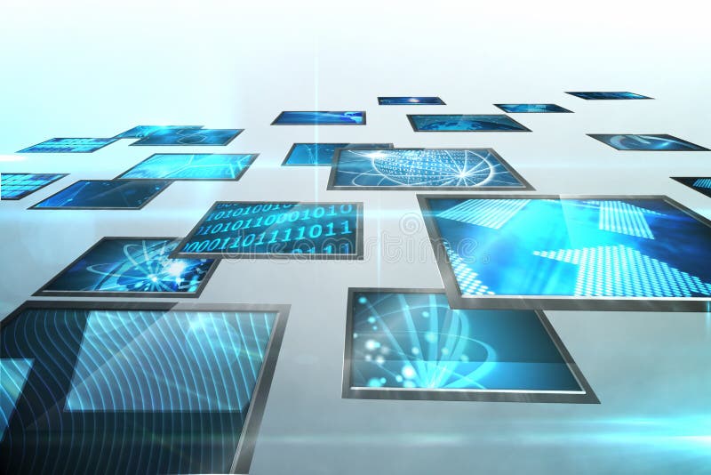 Screen Collage Showing Computing Images Stock Illustration ...