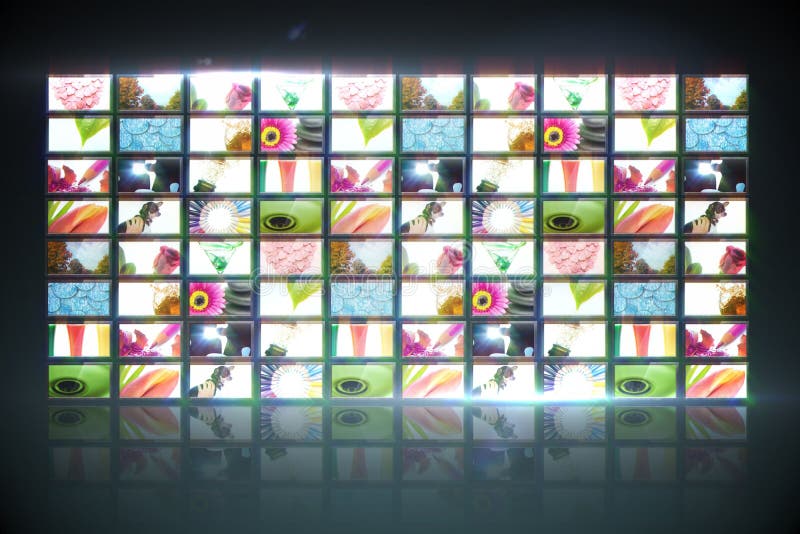 Screen Collage Showing Lifestyle Images Stock Illustration ...