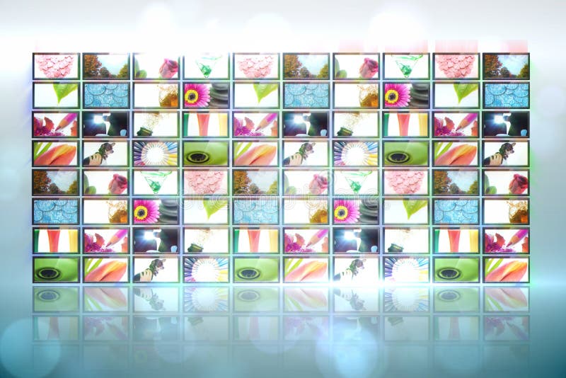 Screen Collage Showing Computing Images Stock Illustration ...