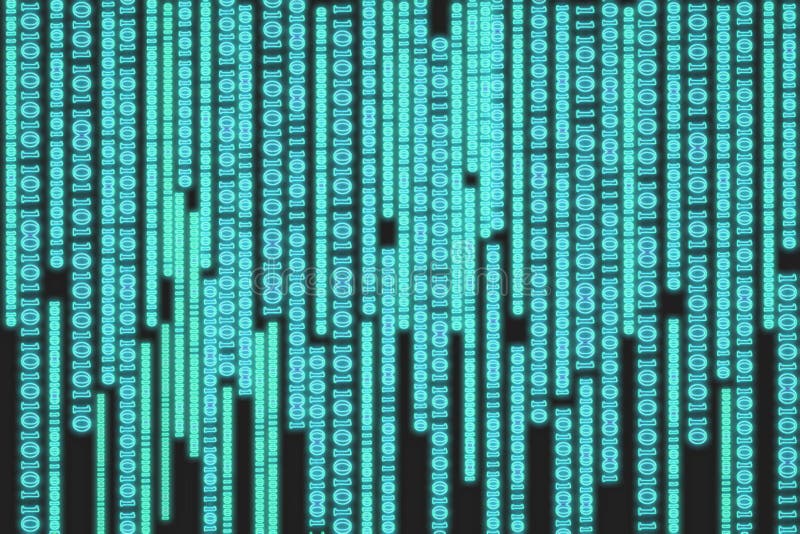 Computer Binary Data Flow Graph Stock Illustration - Illustration of ...