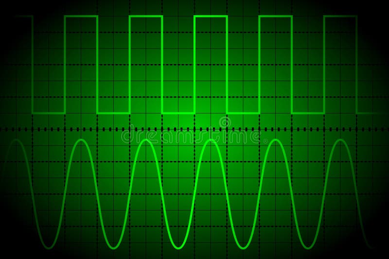 Screen Digital Oscilloscope Stock Vector - Illustration of oscilloscope ...