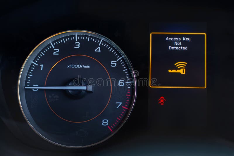 Screen Display of Car Status Warning Light on Dashboard Panel Symbols ...