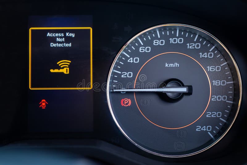 Screen Display of Car Status Warning Light on Dashboard Panel Symbols ...