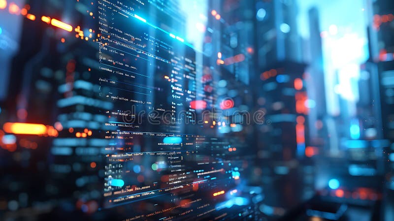 A Screen Displaying an AI Code Assistant Stock Illustration ...