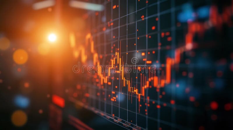 Screen Displaying Stock Market and Economic Indices, Featuring ...