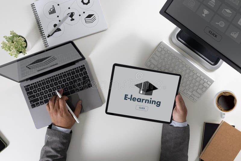 E-learning Internet Network Education Concept, Stock Image - Image of ...