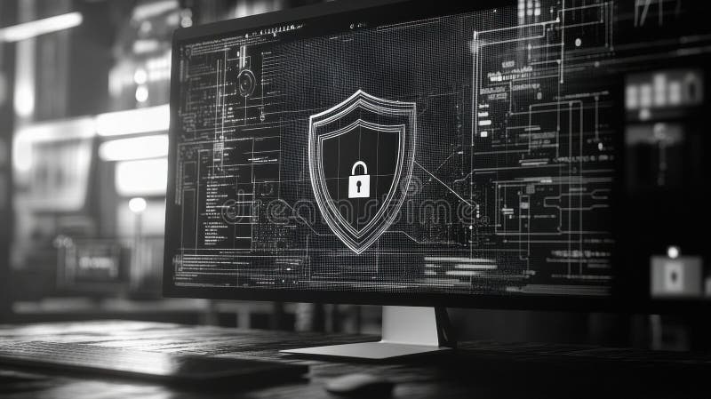 The Screen Features a Prominent Shield and Lock Icon, Emphasizing ...