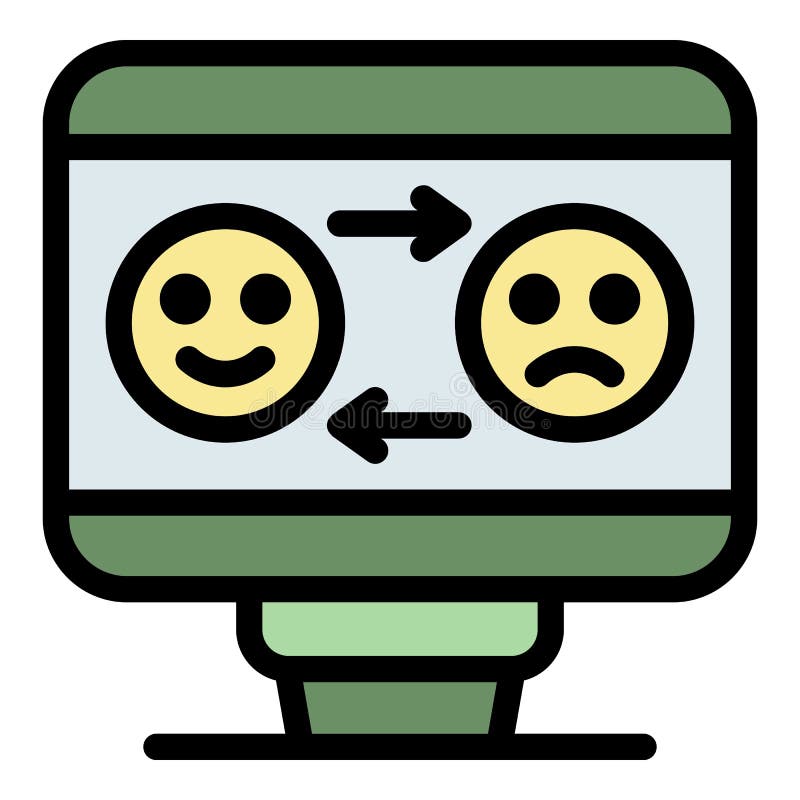 Screen Feedback Sharing Icon Color Outline Vector Stock Vector ...