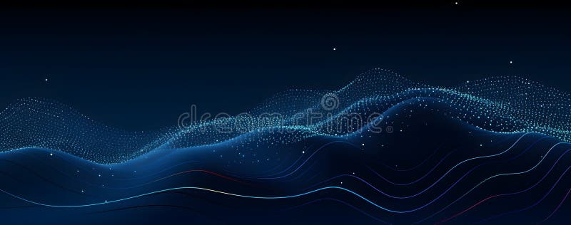 Screen Format Wonders: Dotted Lights and Waves Stock Illustration - Illustration of waves ...