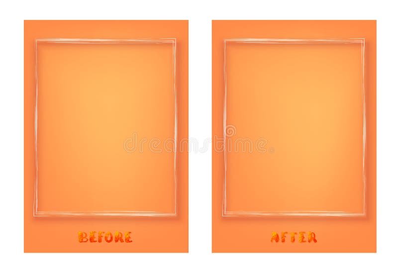 Before and after Card. Vector Illustration. Stock Vector - Illustration ...