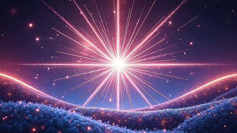 The Screen Gently Illuminates with a Bright Starburst Rich Generative ...