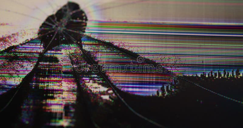Screen Glitch Broken Artifacts Display Distortion Stock Footage - Video ...
