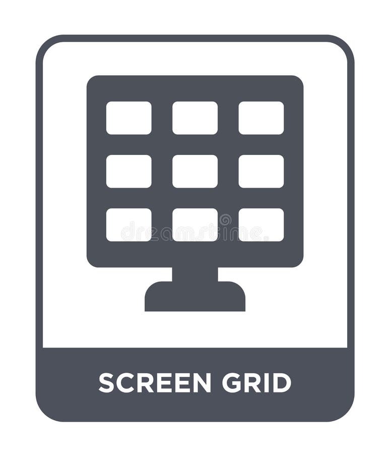 Screen Grid Concept Vector Linear Icon on Transparent B Stock Vector ...
