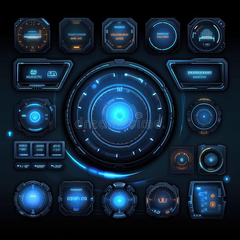 Data Hud Elements Ai Generated Stock Photo - Image of panel, elements ...