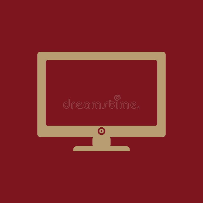 The Screen Icon. Monitor Symbol Stock Vector - Illustration of computer ...