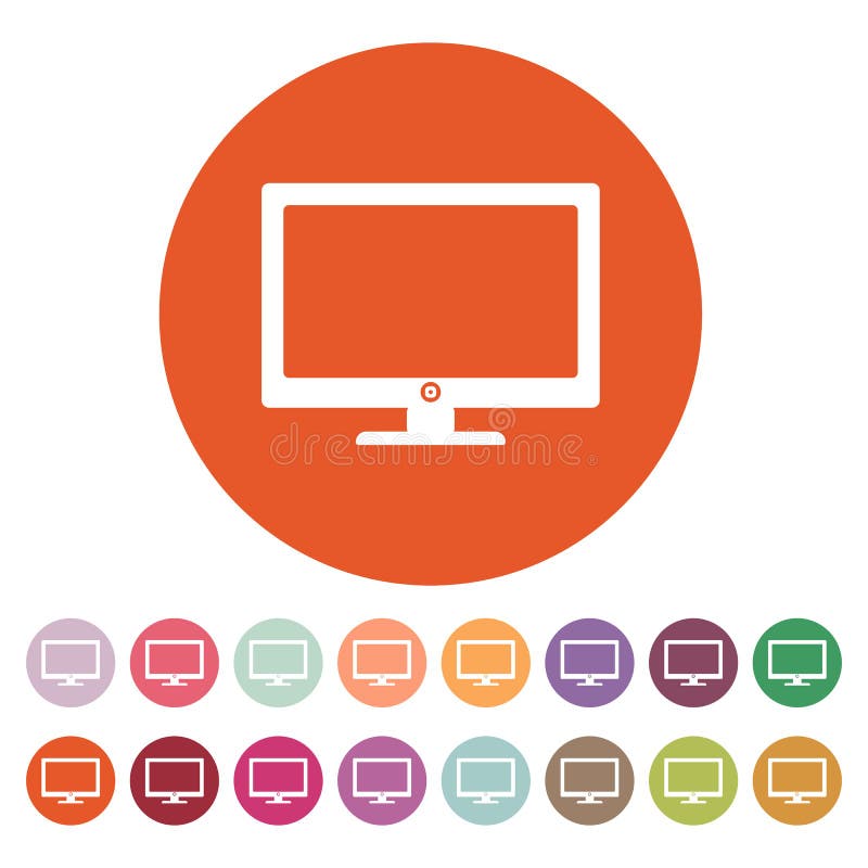 The Screen Icon. Monitor Symbol Stock Vector - Illustration of internet ...