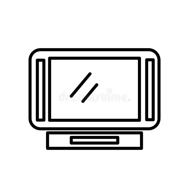 Screen Icon Vector Isolated on White Background, Screen Sign , Line or ...