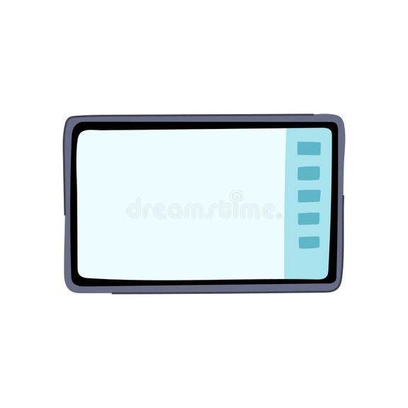 Screen Interactive Smartboard Cartoon Vector Illustration Stock Vector ...