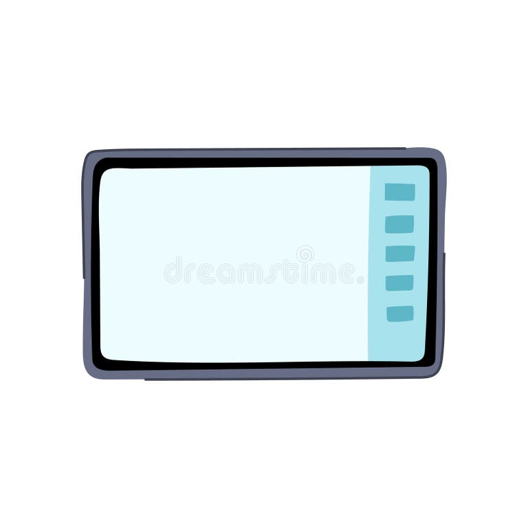 Screen Interactive Smartboard Cartoon Vector Illustration Stock Vector ...