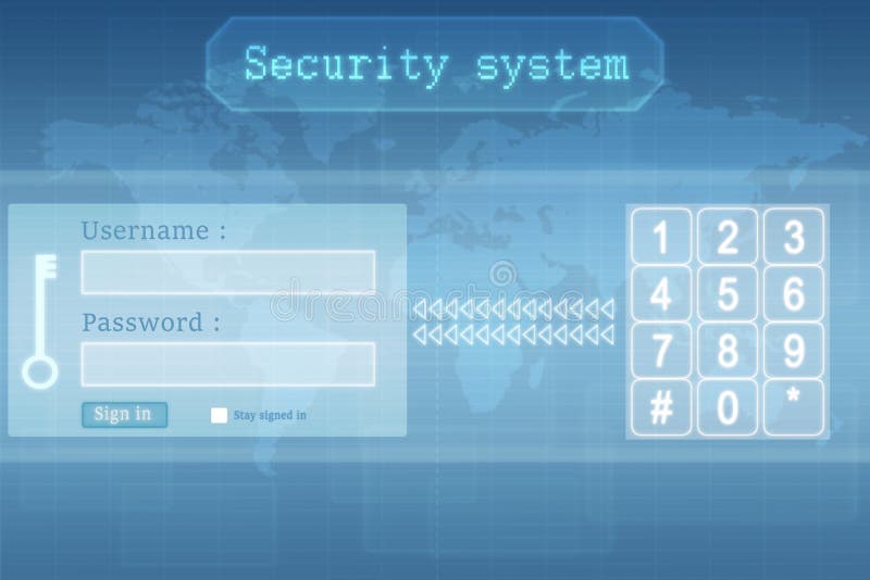 Screen Interface Login and Password with Futuristic Security System ...
