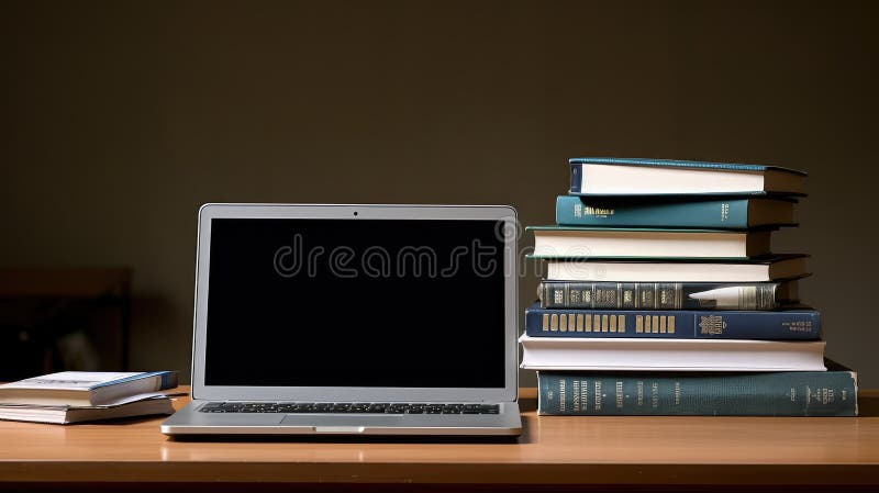 Screen laptop book stock illustration. Illustration of reading - 361834350