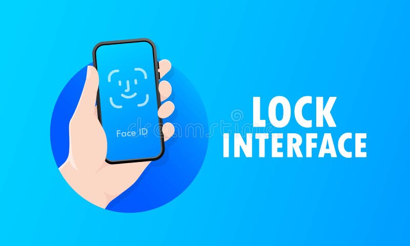 Phone Lock Screen. Hand Holding Smartphone Screen Lock Passcode ...