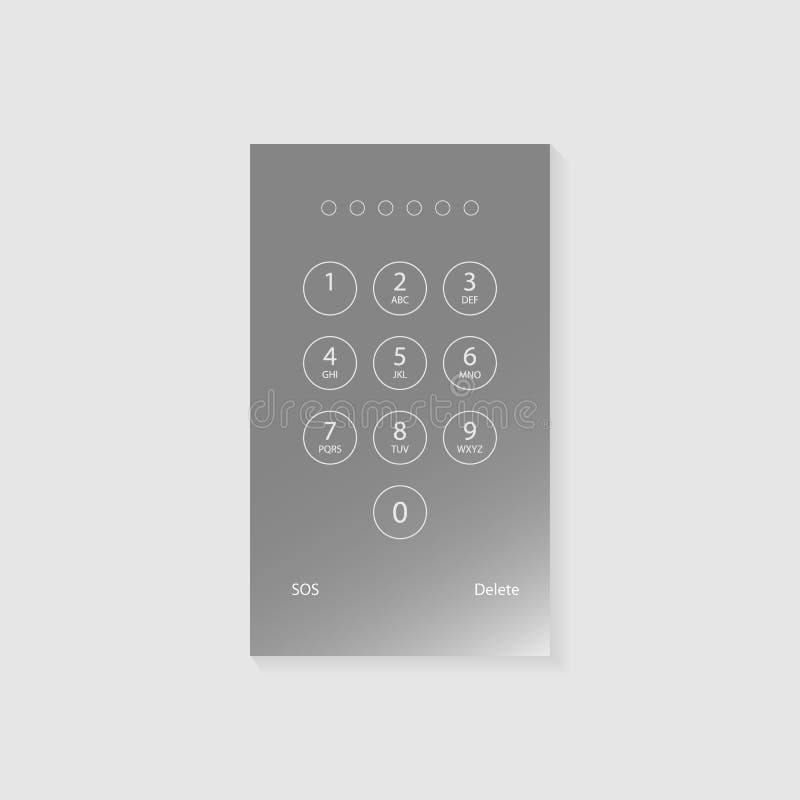 Screen Lock Pattern Password Background Template on Smartphone Display ...